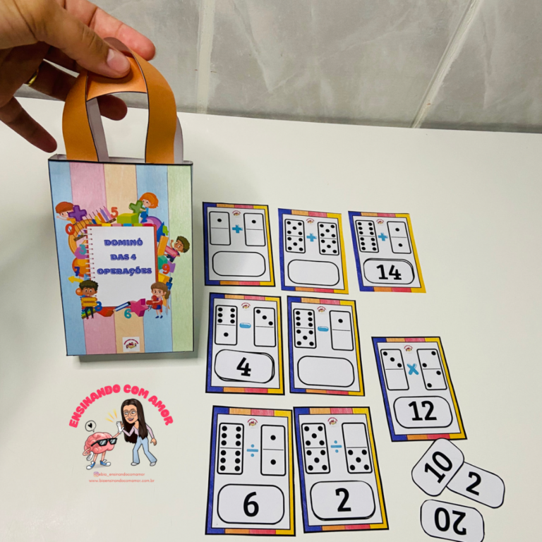 Dominó das 4 Operações - Bia - Ensinando com Amor
