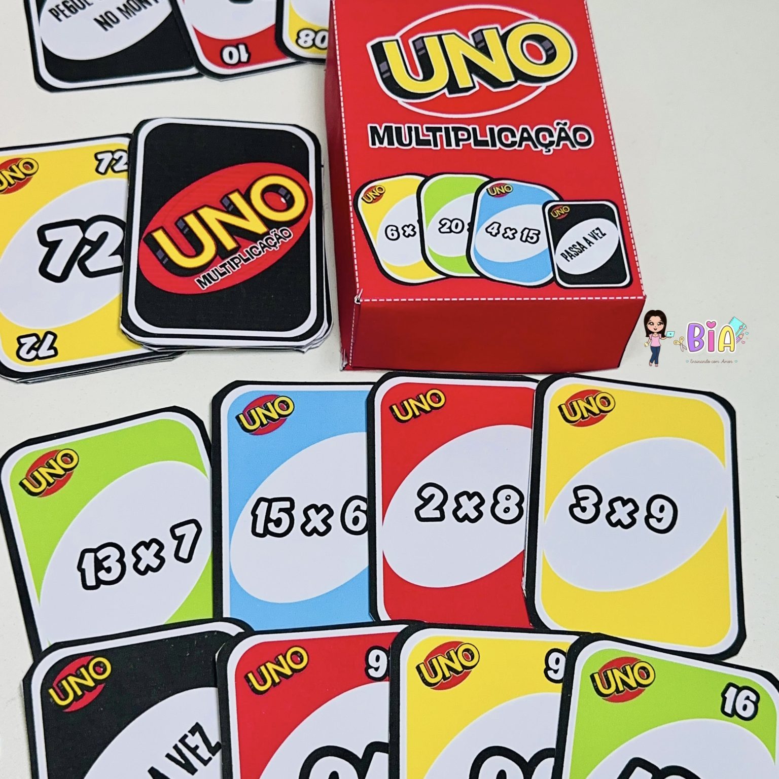 Uno da Multiplicação - Bia - Ensinando com Amor